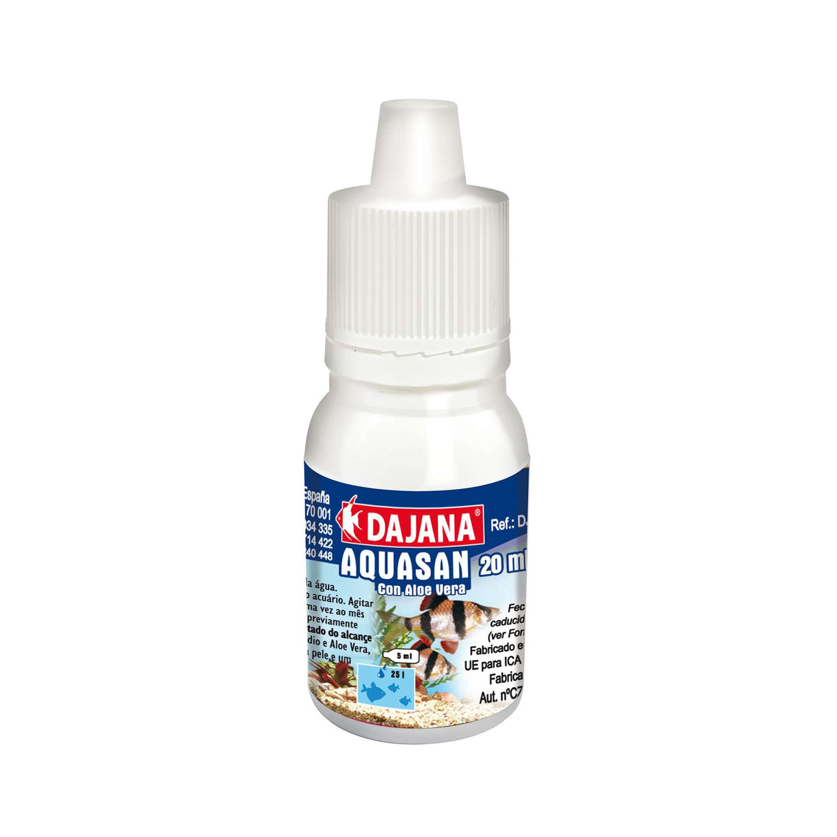 AQUASAN ☆ DAJANA ☆ Anticloro y cloramina con aloe vera » LosPeces.es 🐟🐟